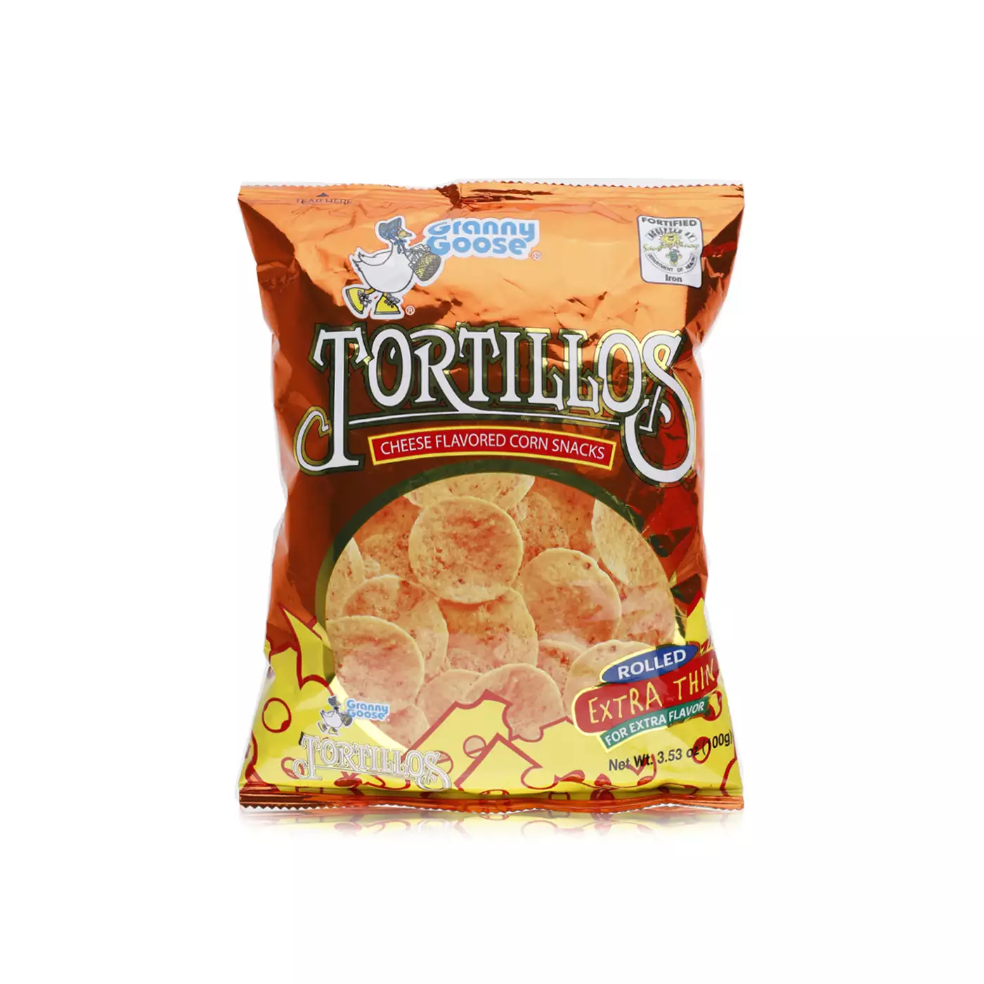 Granny Goose Tortillos Cheese Flavour 100Gm