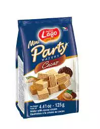 Lago mini party wafer cocoa 340gm
