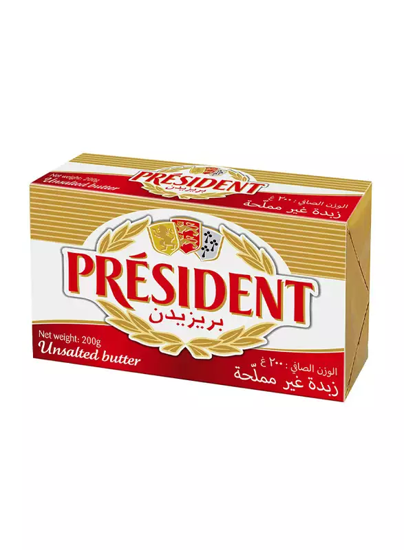PRESIDENT BUTTER UNSALTED 200G
