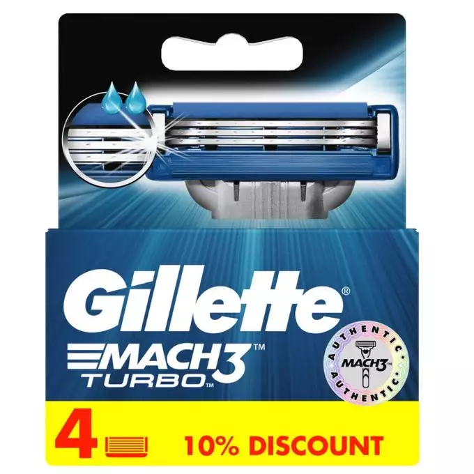 Gillette Mach 3 Turbo Blades 4 Pcs