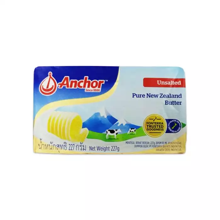 ANCHOR BUTTER UNSALTED 227GM