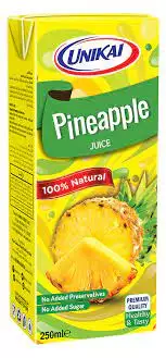 Unikai Uht Pineapple (No Sugar) 250 Ml